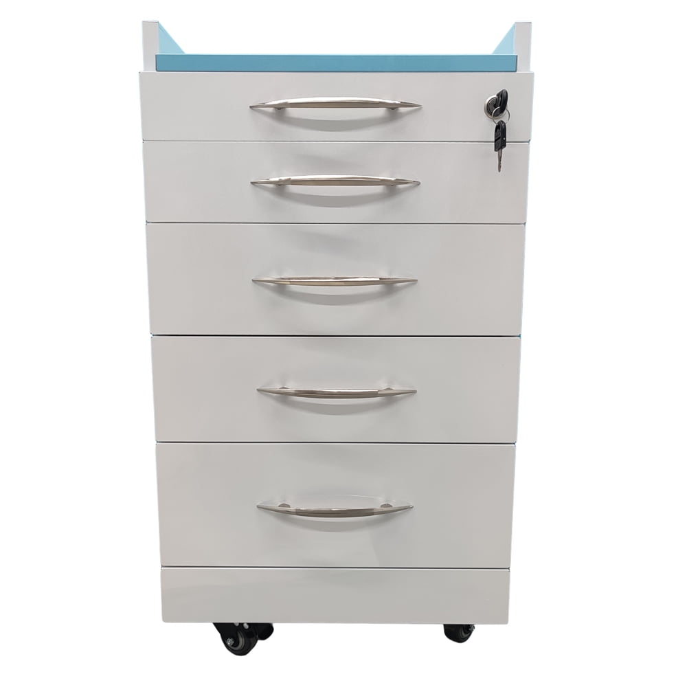 Techtongda 4 Drawers Dental Storage Cabinet Mobile Utility Cart Dental ...