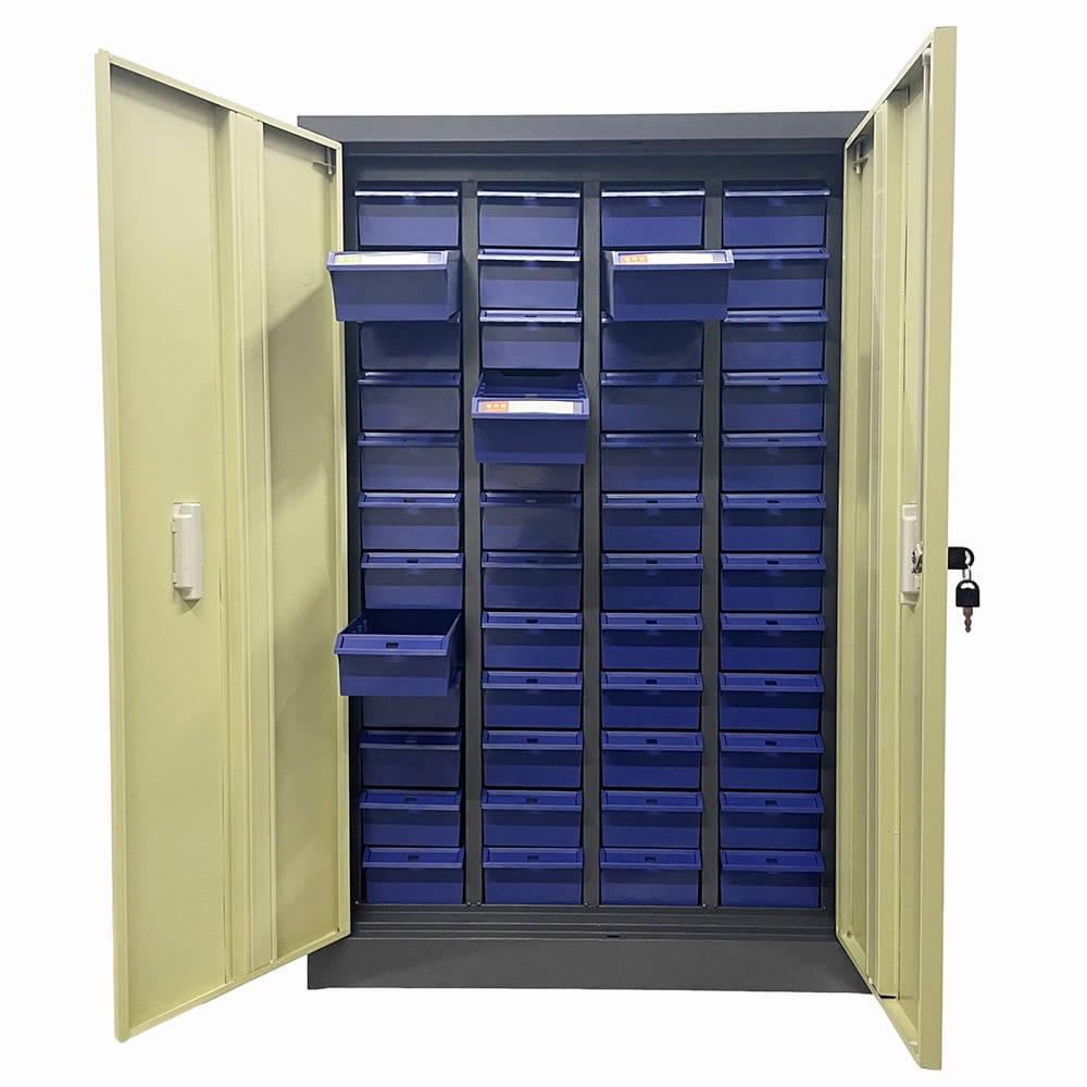 Techtongda 48-Drawer Parts Storage Cabinet with Door Type, Medium ...
