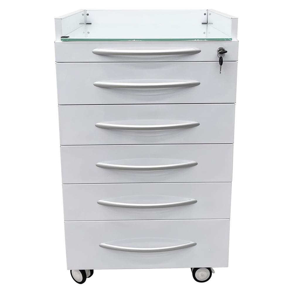 Techtongda Rolling 5-Drawer Dental Storage Cart, Mobile Stainless Steel ...