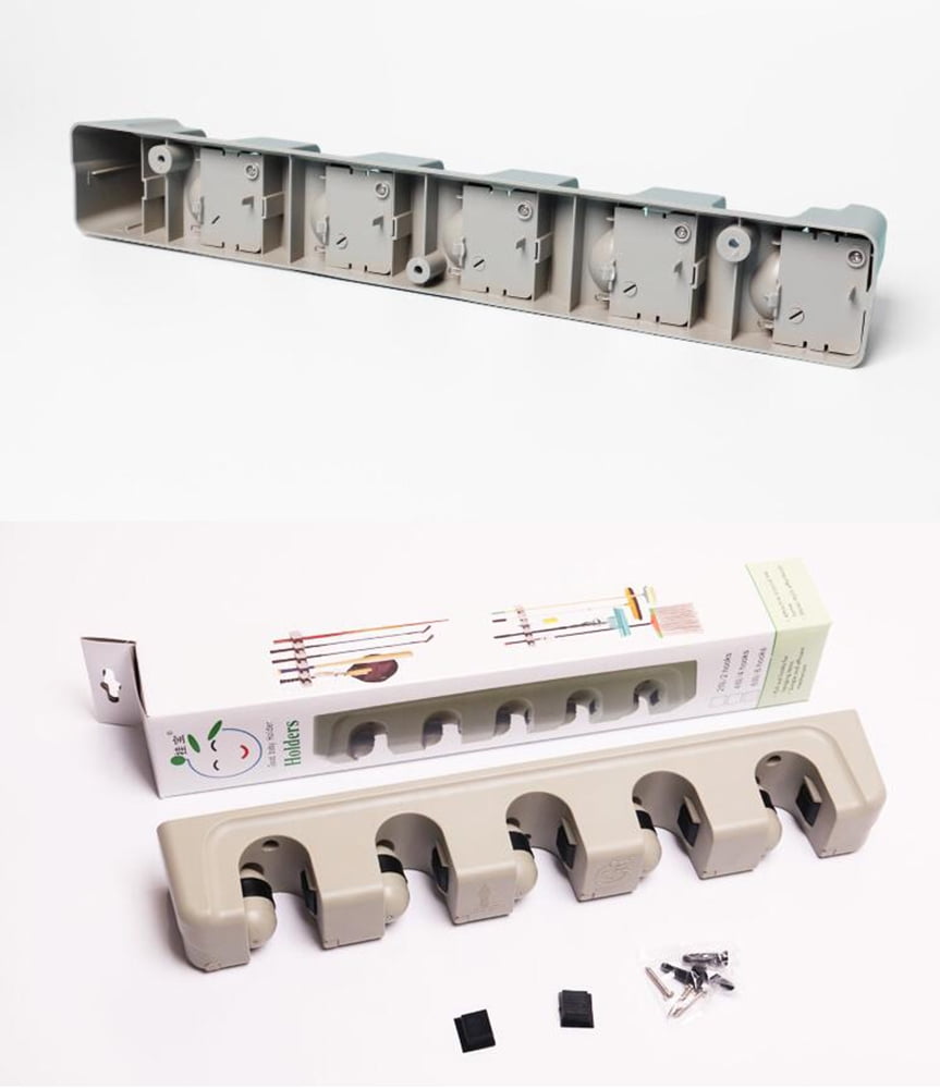 Techtongda 5 Position Wall Mount Magic Mop Broom Holder Hanger Cleaning ...