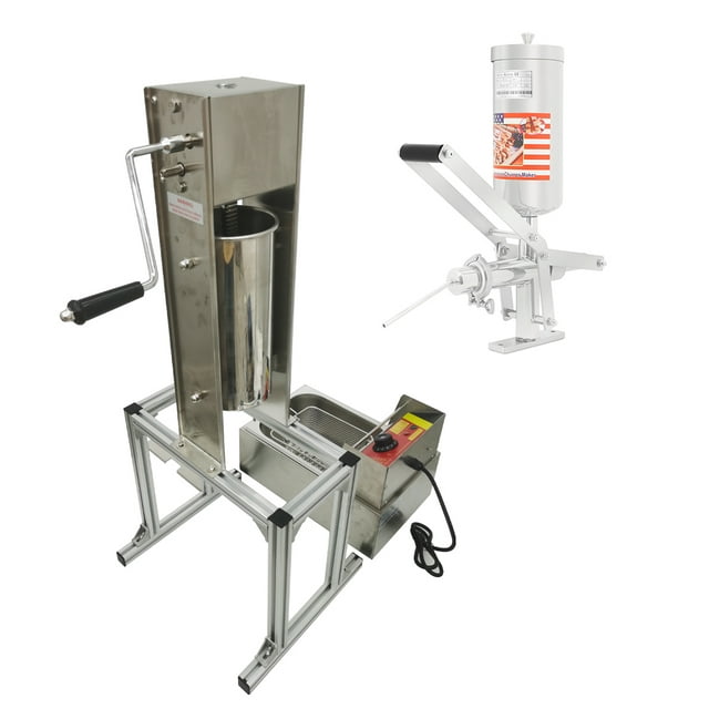 Techtongda 5L Vertical Manual Churrera Churros Machine & 5L Caramel ...