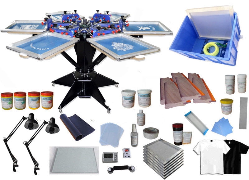 Techtongda 6 Color Screen Printing Kit Bundle Silk Screen Printing ...
