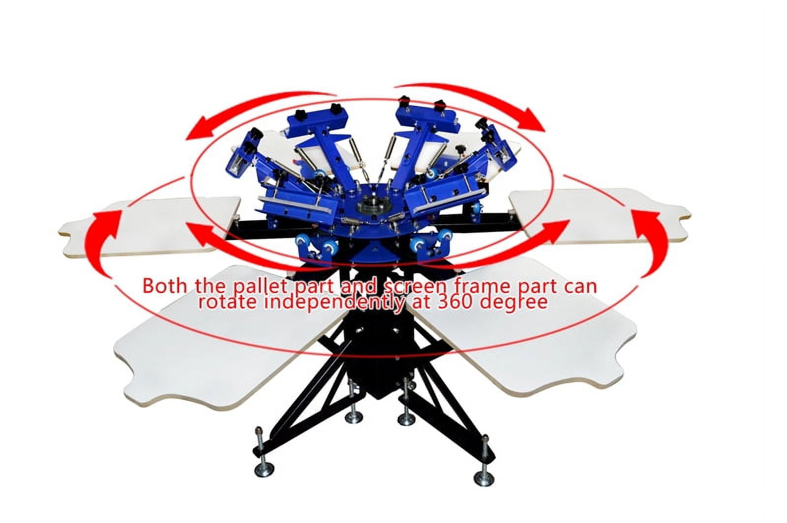 Techtongda 6 Color Silk Screen Printing Machine Screen Printing Press ...