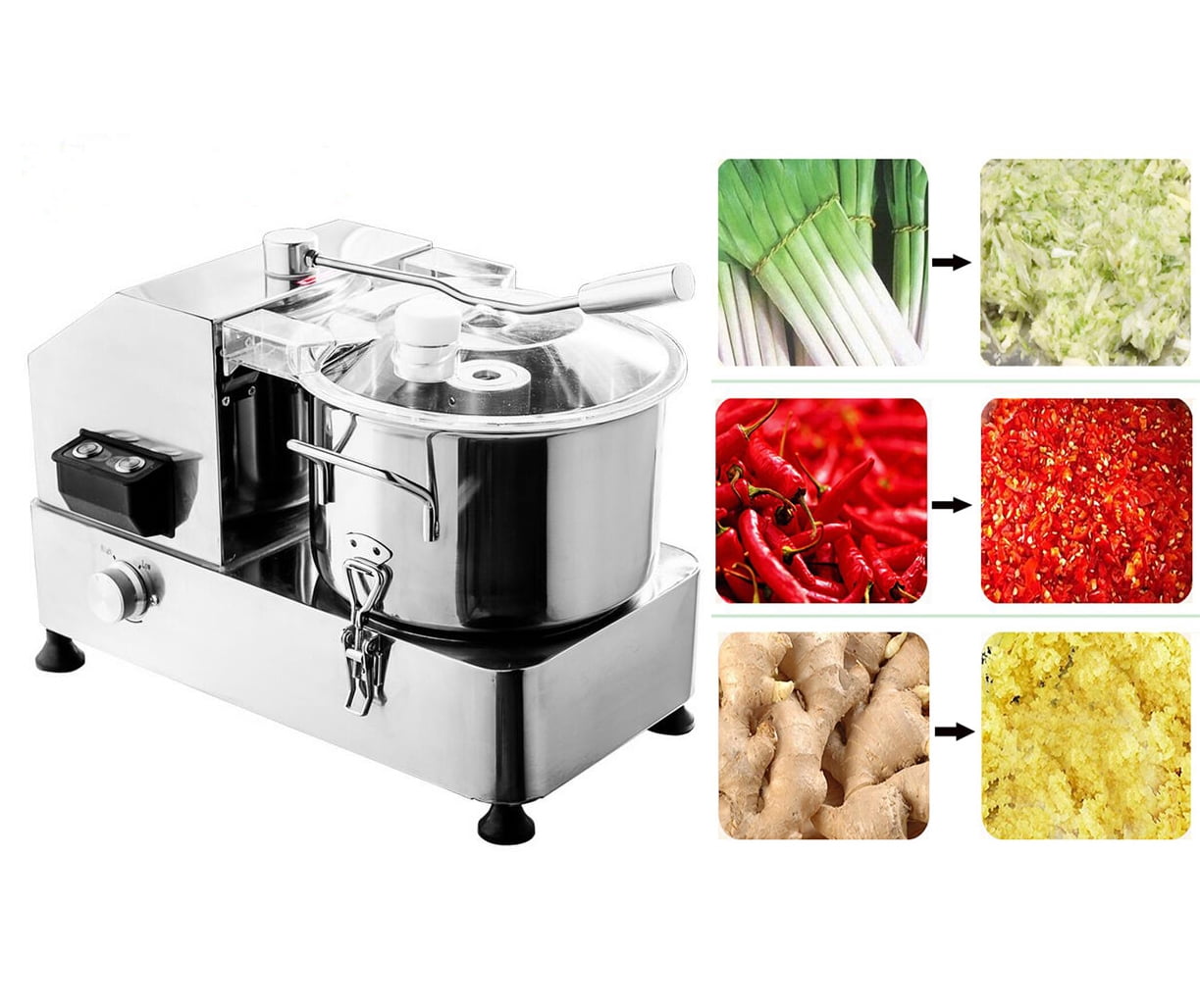 Techtongda 9L Electric Commercial Vegetable Meat Grinder Food Processor ...
