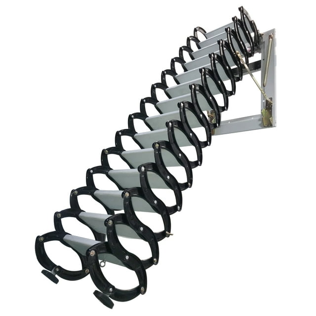 Techtongda Black Attic Ladder Retractable Folding Ladder Loft Wall ...