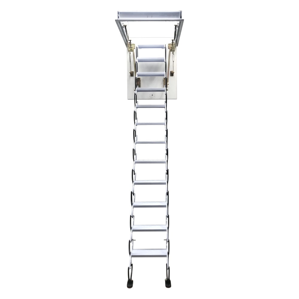 Techtongda Black-white Attic Ceiling Ladder Extension Attic Folding ...