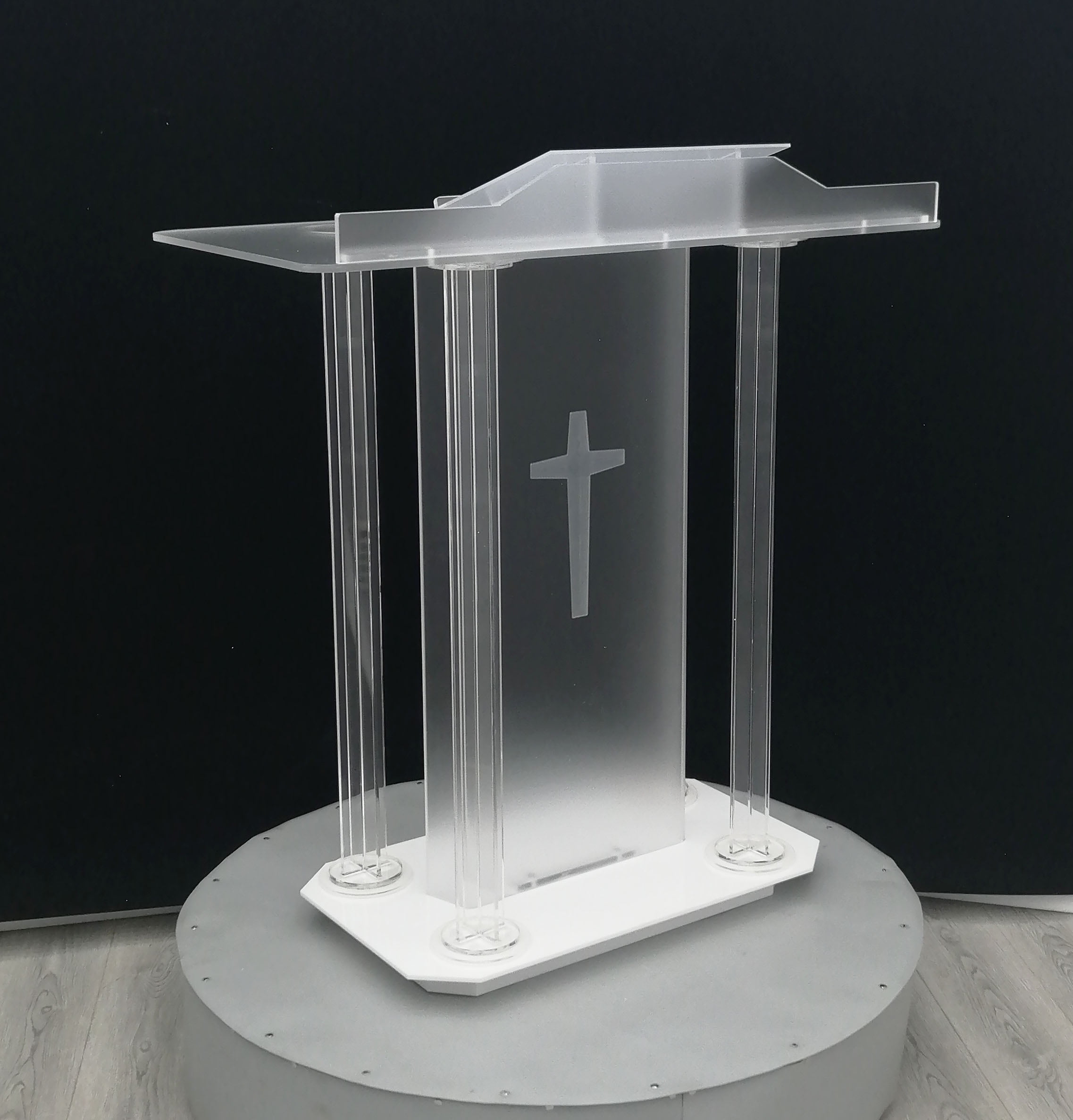 Techtongda Clear Acrylic Pedestal Church Podium Acrylic Lectern Pulpit ...