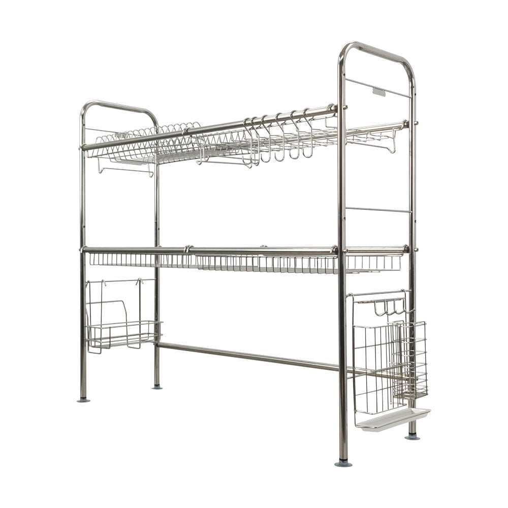 Techtongda Double Layer Kitchen Bowl Rack Shelf Kitchen Tableware Rack ...