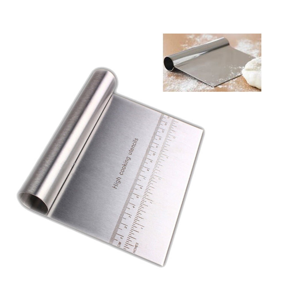 Techtongda Durable Stainless Steel Pizza Dough Scraper Cutter, Baking ...