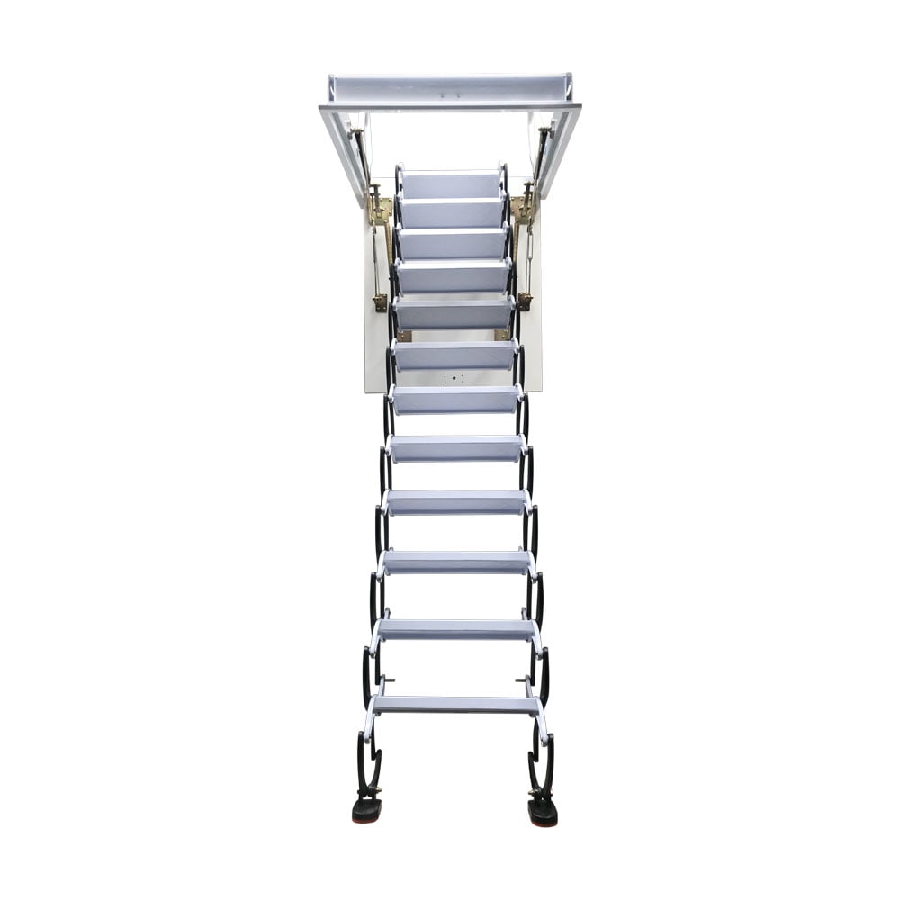 Techtongda Folding Loft Ladder Stairs, 27.6x47.2in Heavy Duty Steel ...