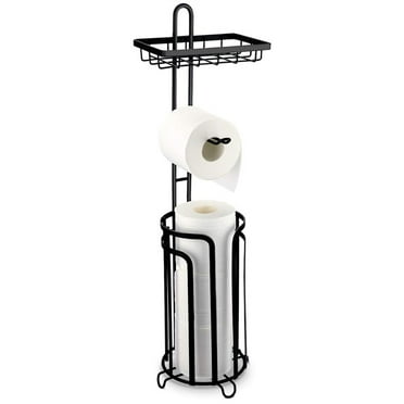 Bathroom Tissue Paper Roll Holder Stand, Chrome Free Standing Toilet ...