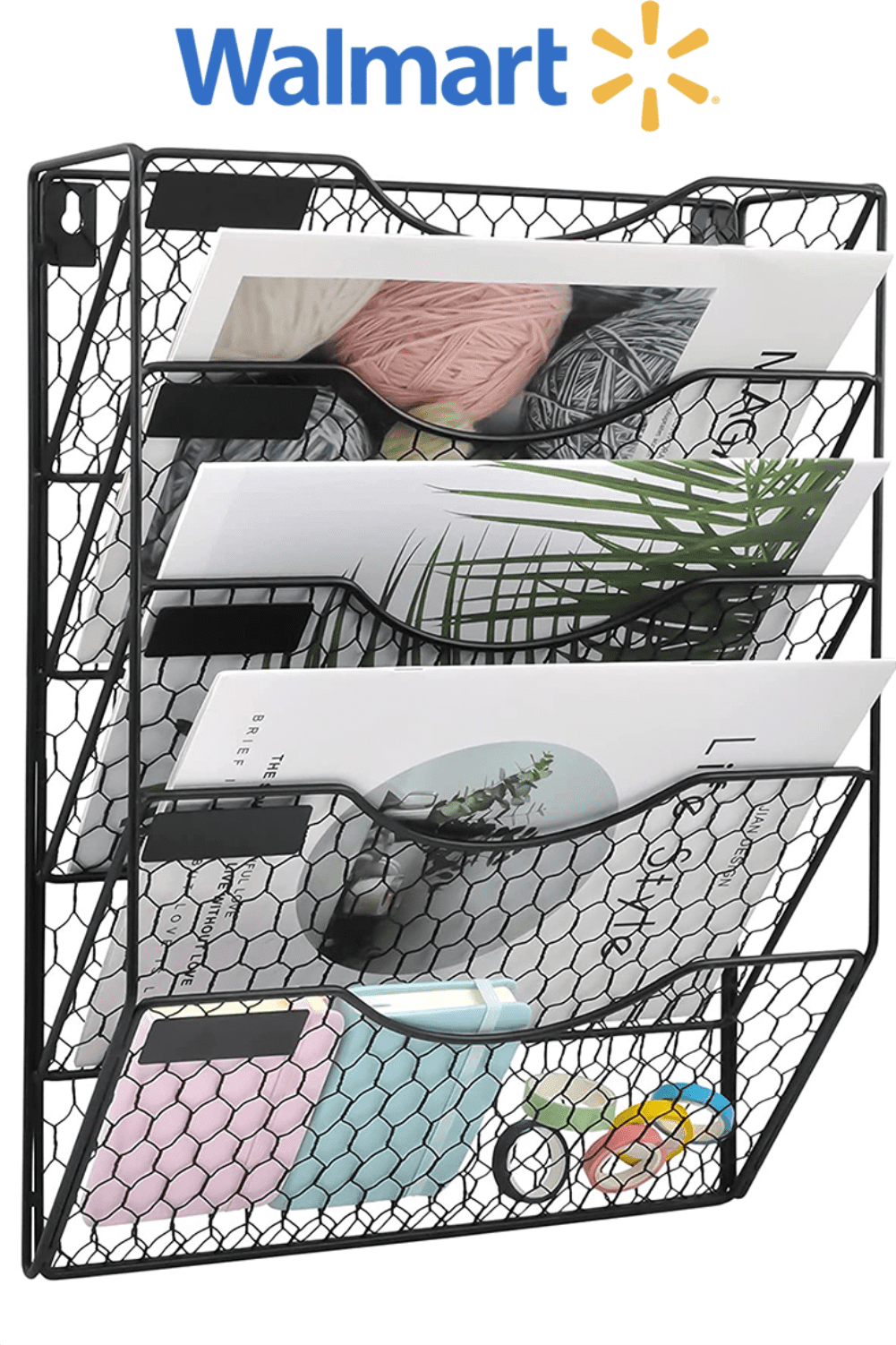 Techvida Wall File Holder, Office Mesh Hanging File Folder with 5 ...