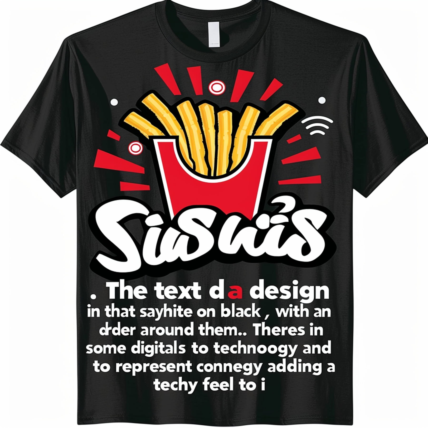 Techy : Siocha's Power Black TShirt Vibrant design with a digital twist ...
