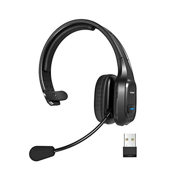 Tecknet Bluetooth Trucker Headset with Noise Canceling Microphone ...