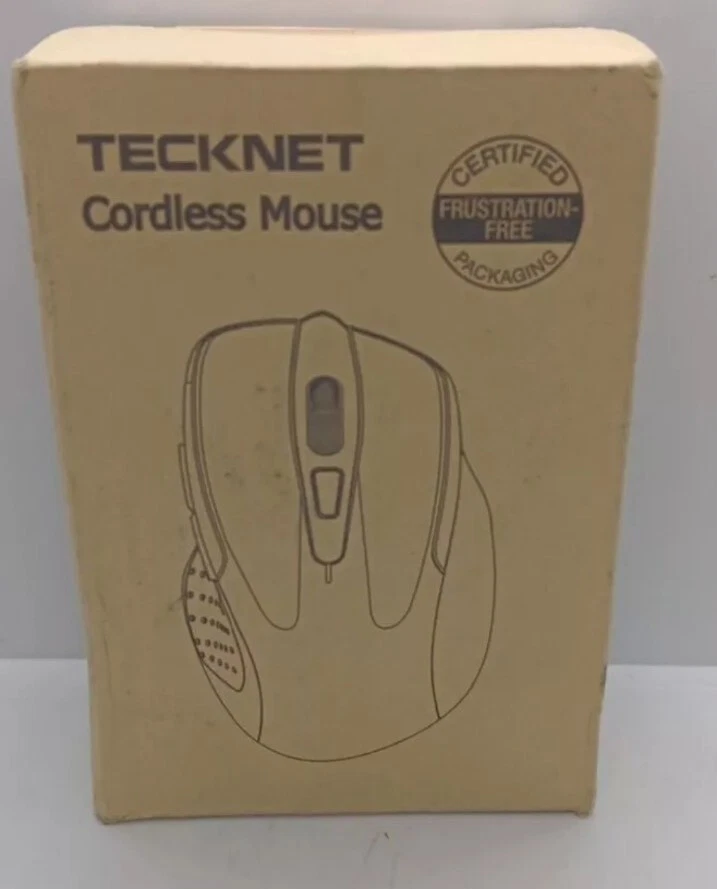 Tecknet Cordless Wireless Optical Red Computer Mouse Model M003. New - Walmart.com