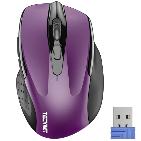 Tecknet Wireless Mouse, 2.4G Ergonomic Optical Mouse, Computer Mouse F ...