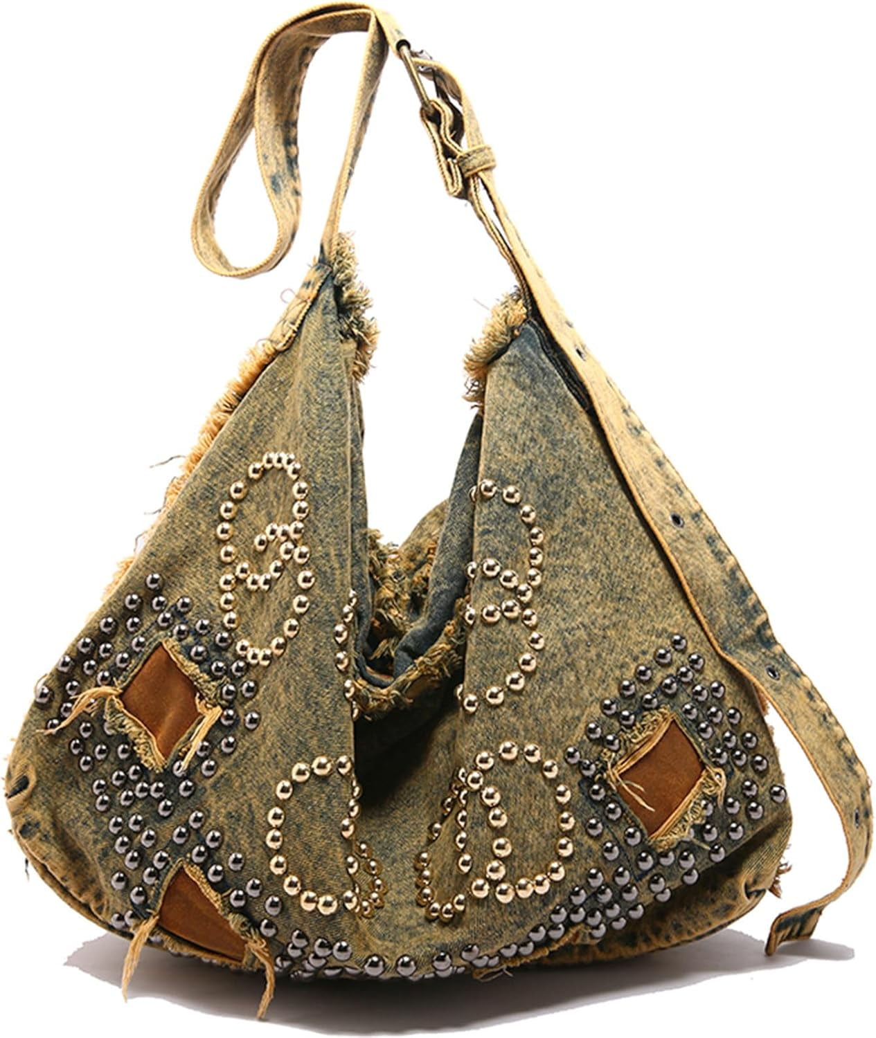 Teclado Punk Denim Messenger Bag Casual Crossbody Bag Grunge Shoulder ...