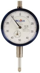 Teclock 1/2" Range, 0-50-0 Dial Reading, 0.001" Graduation Dial Drop Indicator - Walmart.com