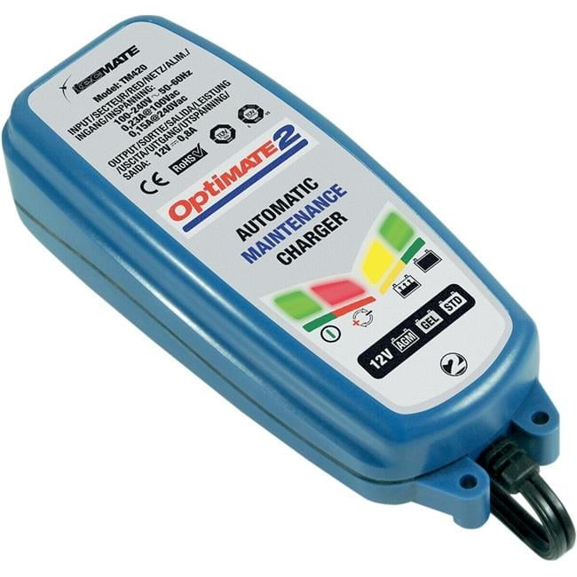 Tecmate 12V & 0.8A Optimate 2, 4-Step Maintainer Battery Charger - Walmart.com