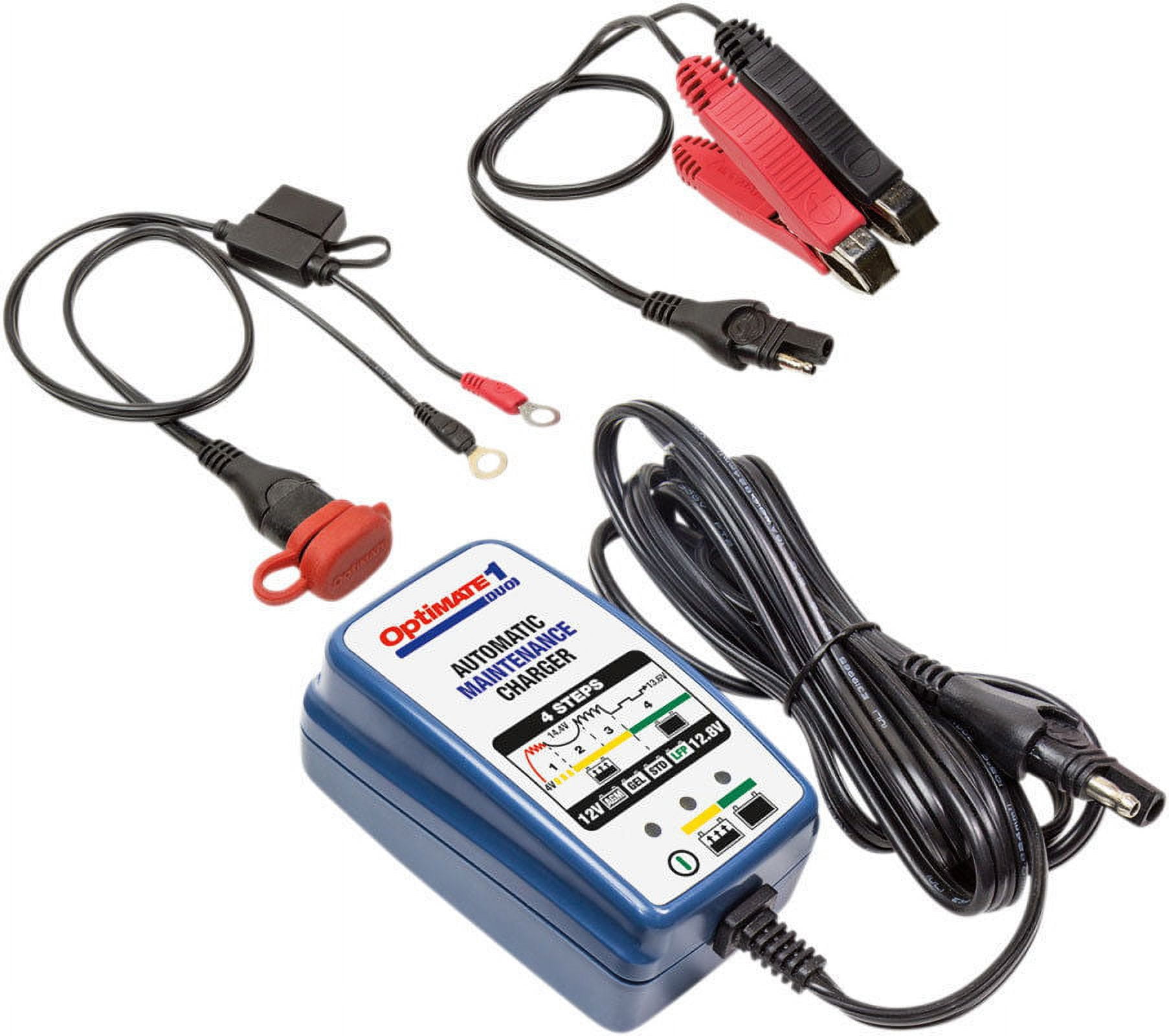 Tecmate OptiMate 1 DUO 12V/12.8V 0.6A Battery Charger/Maintainer (TM ...