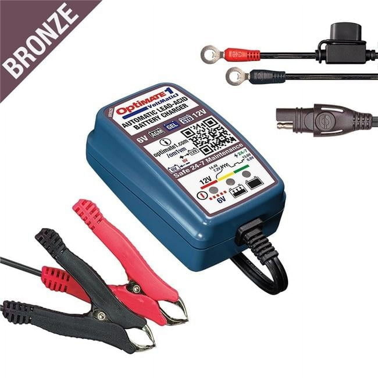 Tecmate Powersport Products TECTM-401A Optimate 1 Ampmatic 6/12V Battery Charger - Walmart.com