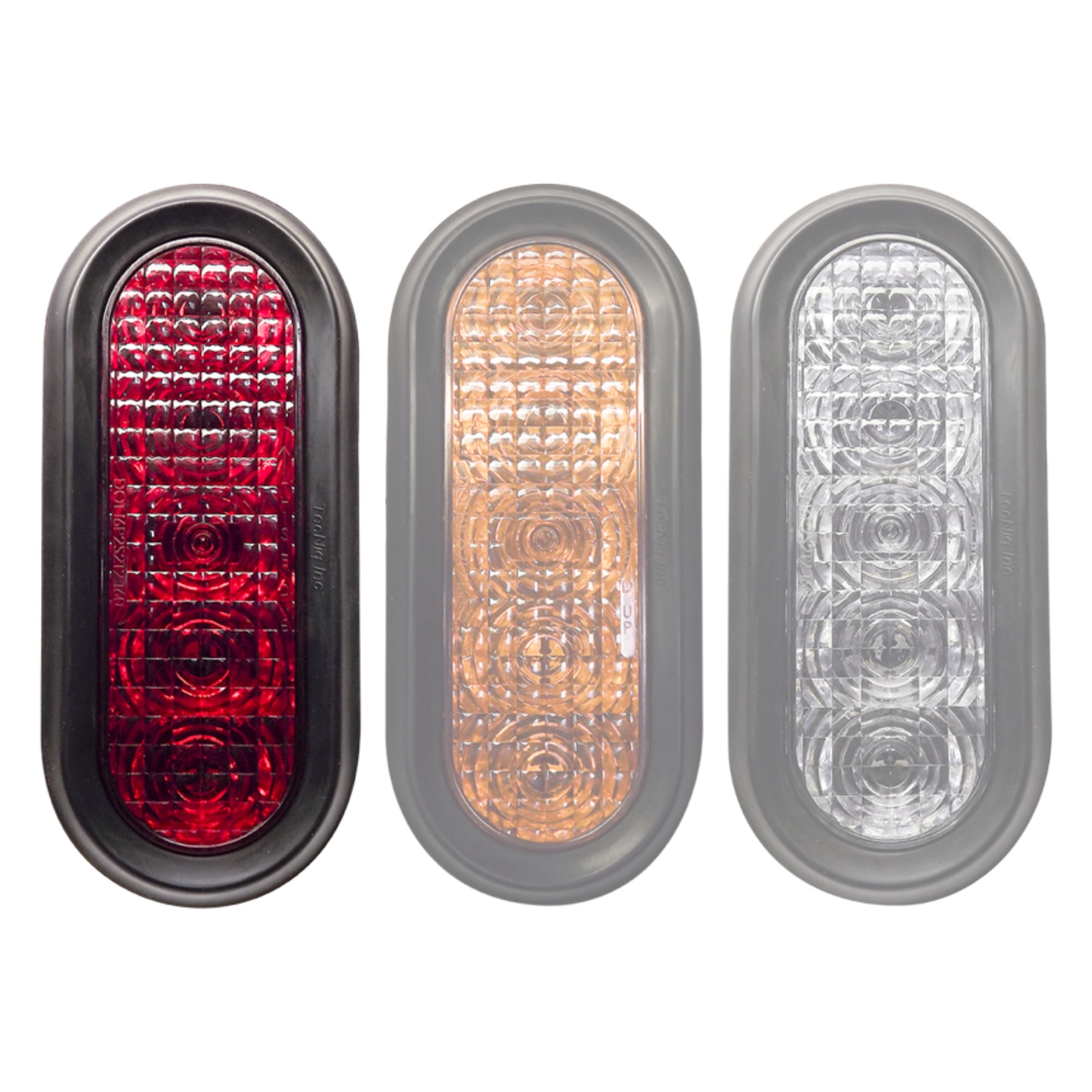 Tecniq New OEM 6" Oval Red STT Horiz. Grommet Mount Clear Lens Amp, T60 ...