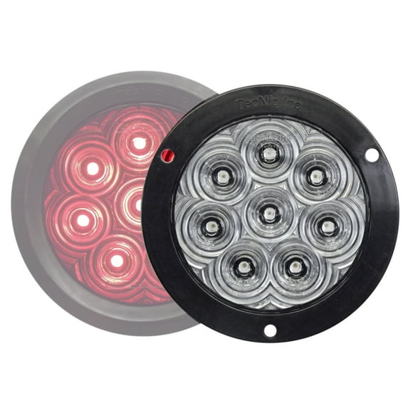 Tecniq New OEM Hi Visibility 4" Round Reverse Clear Lens Grommet Mount ...