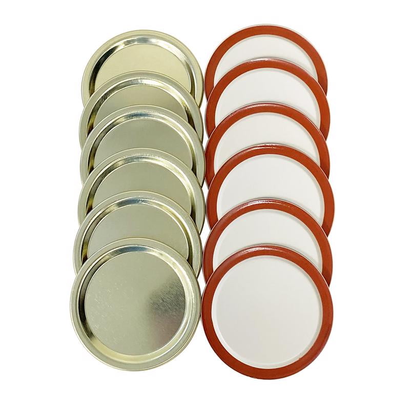 Tecnocap 6065601 Anchor Hocking Regular Mouth Canning Lid, Gold - Pack ...