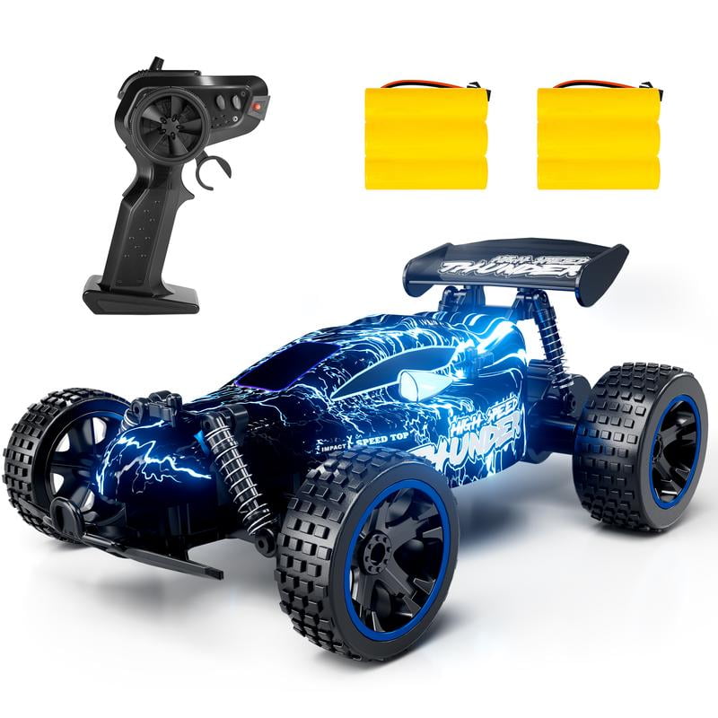Tecnock RC Cars Remote Control Car for Boys, 1:18 Scale RC Car with LED ...