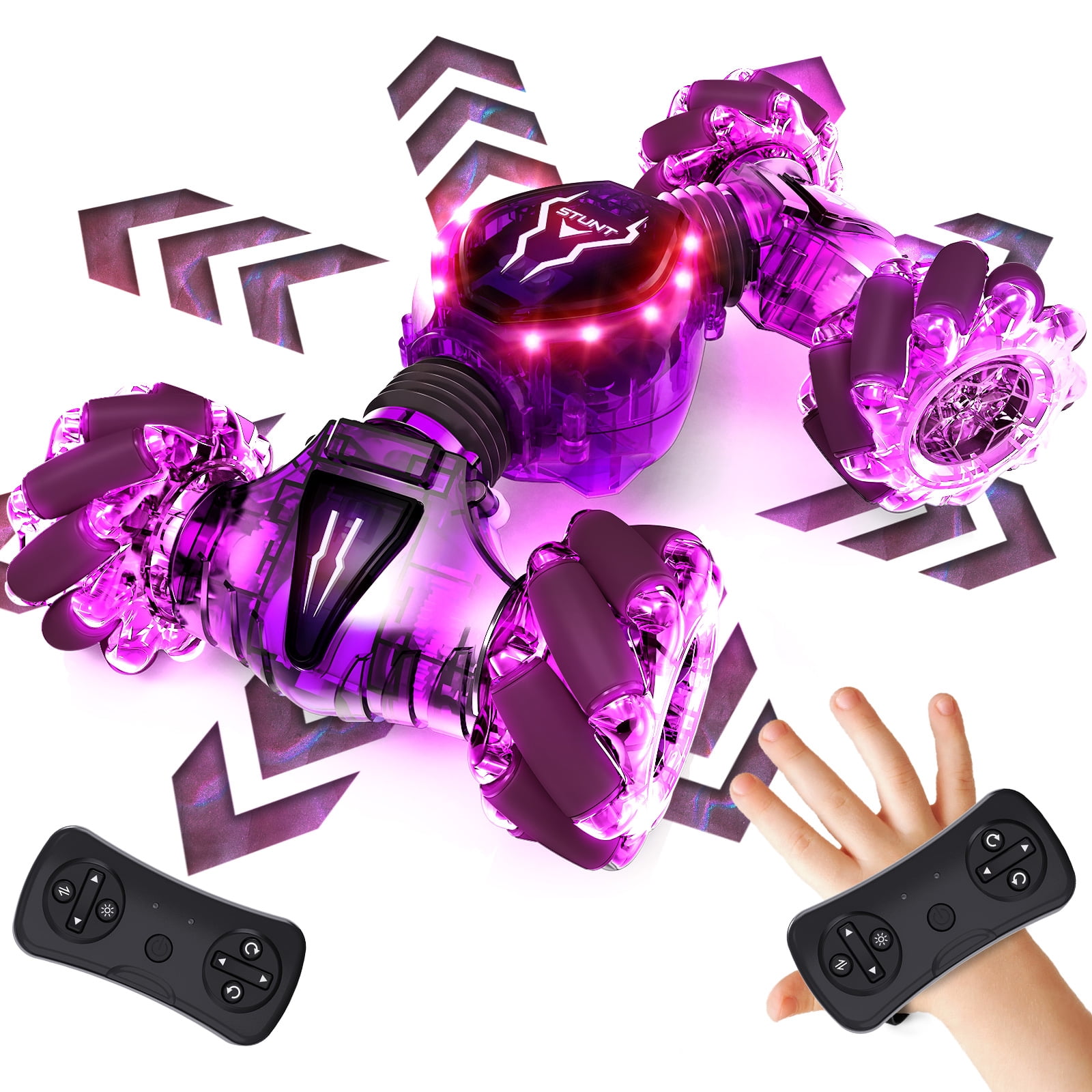 Tecnock Remote Control Car for Boys Girls, 2.4GHz 4WD Gesture Sensing ...