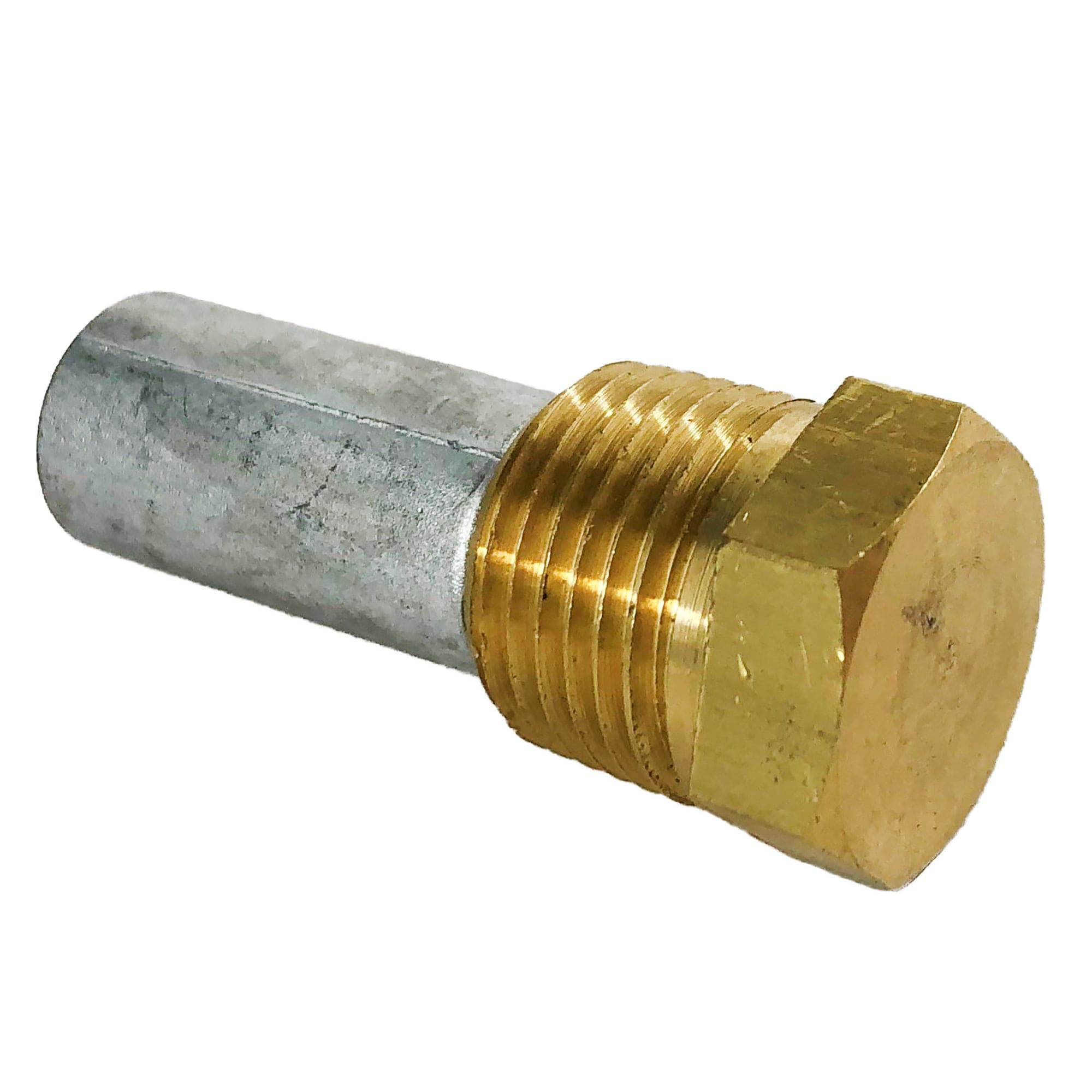 Tecnoseal TEC-E1G Zinc Pencil Anode, Brass Plug 1" x 1/2" 3/8 NPT ...