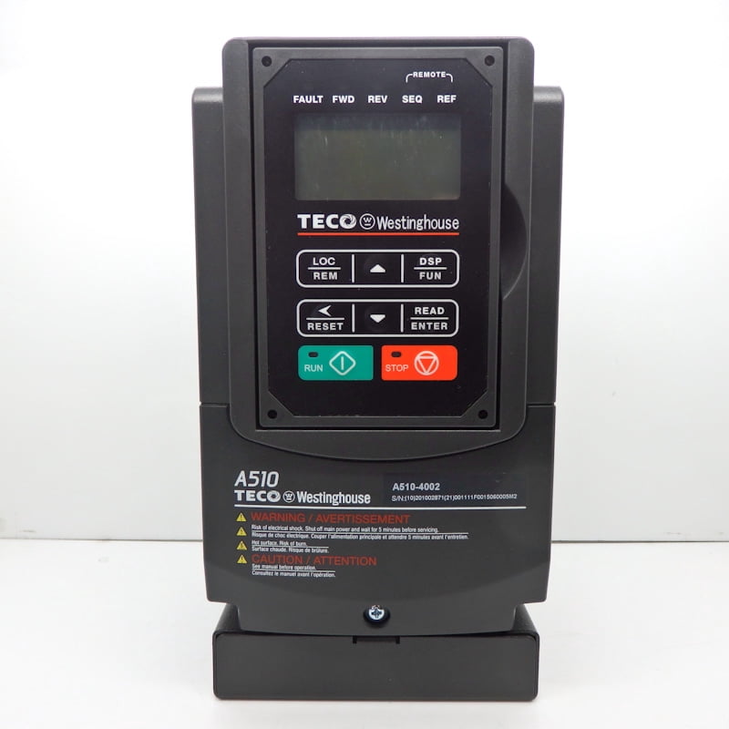 Teco Westinghouse 3-Phase Heavy Duty Variable Frequency Drive A510-4002 ...