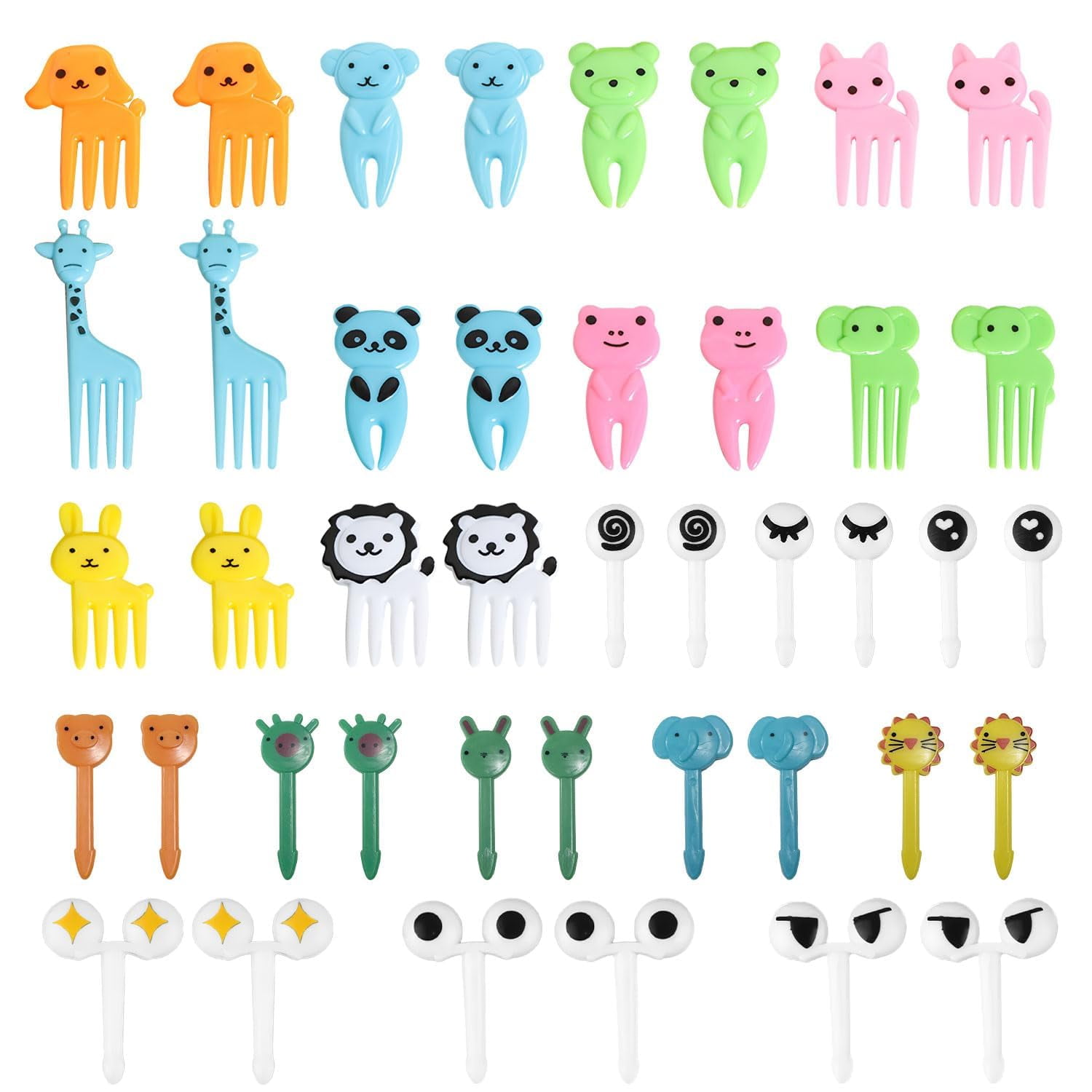 Tecokart 50PCS Kids Fork for Fruits Cute Animals Fruit Fork for Kids ...