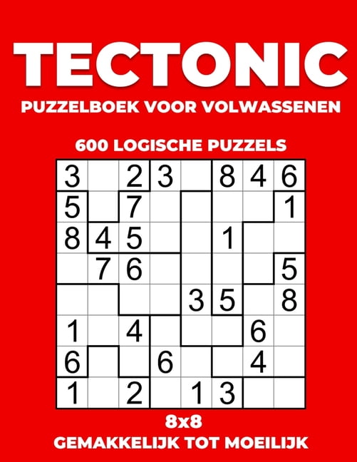Tectonic 8x8 Puzzelboek Voor Volwassenen - 600 Logische Puzzels ...