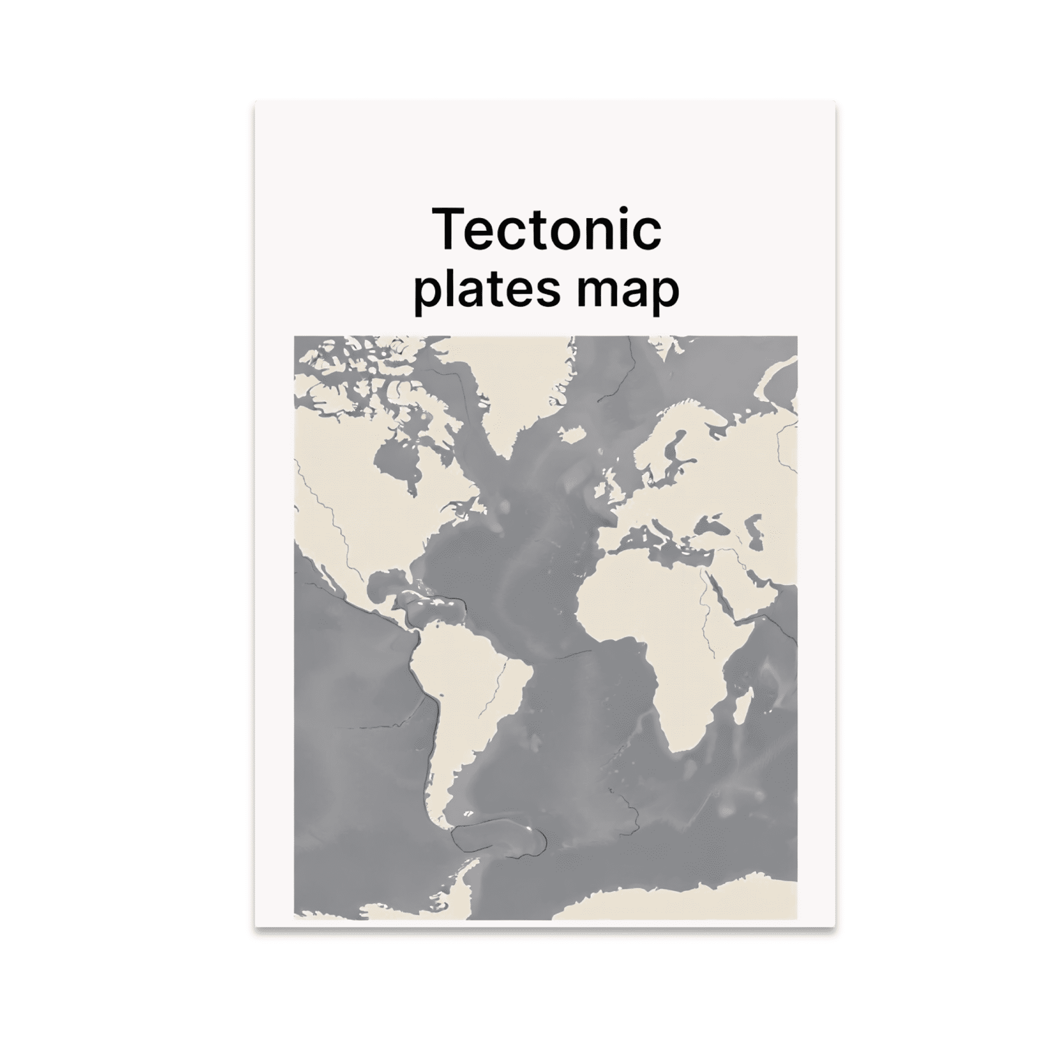 Tectonic Plates Overview - Earth Science Enthusiast - 13x19 Poster ...