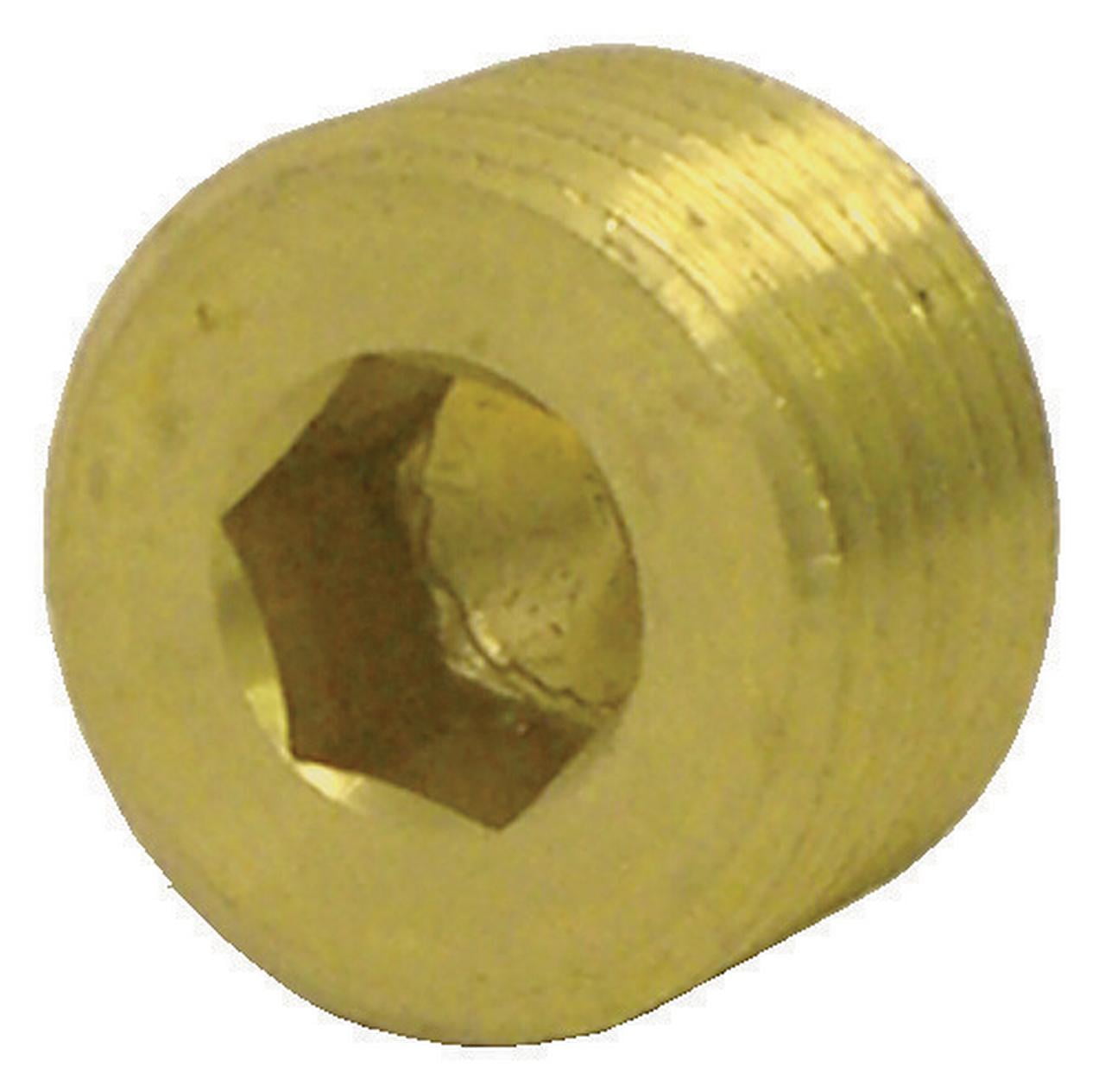 Tectran 118-C Brass Countersunk Hex Head Plug, 3/8" Pipe Thread, Pack ...