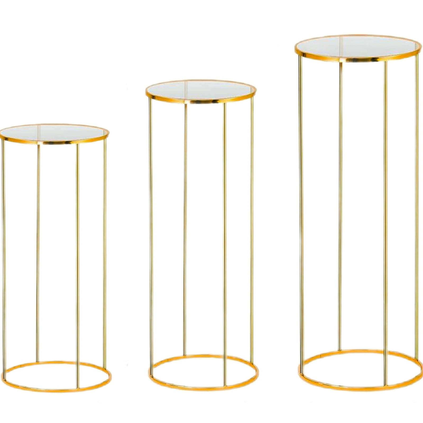 Tectsia 3pcs Metal Cylinder Pedestal Stand for Party, Para Decoraciones ...