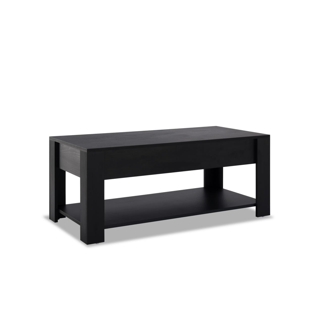 Ted 39 Inch Wood Lift Top Extendable Coffee Table with Shelf, Modern ...