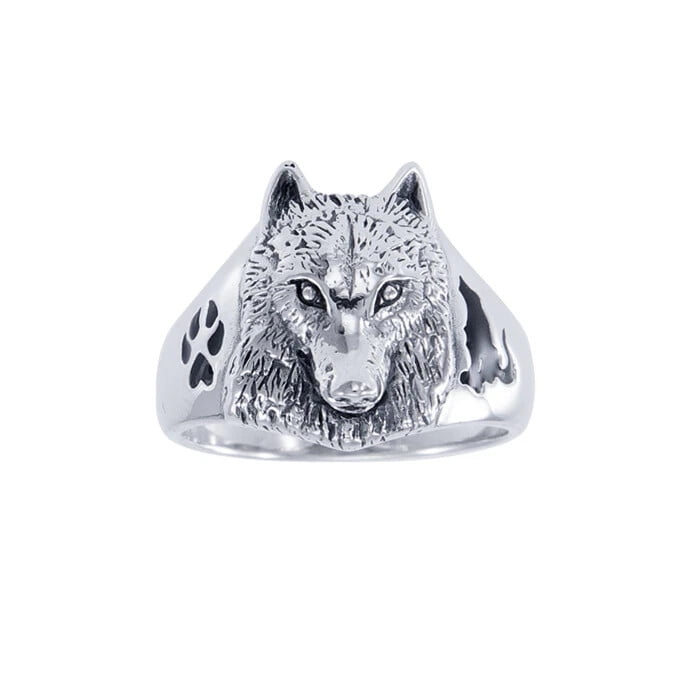 Ted Andrews Wolf Ring Paw Print 925 Sterling Silver Fine Animal Totem ...