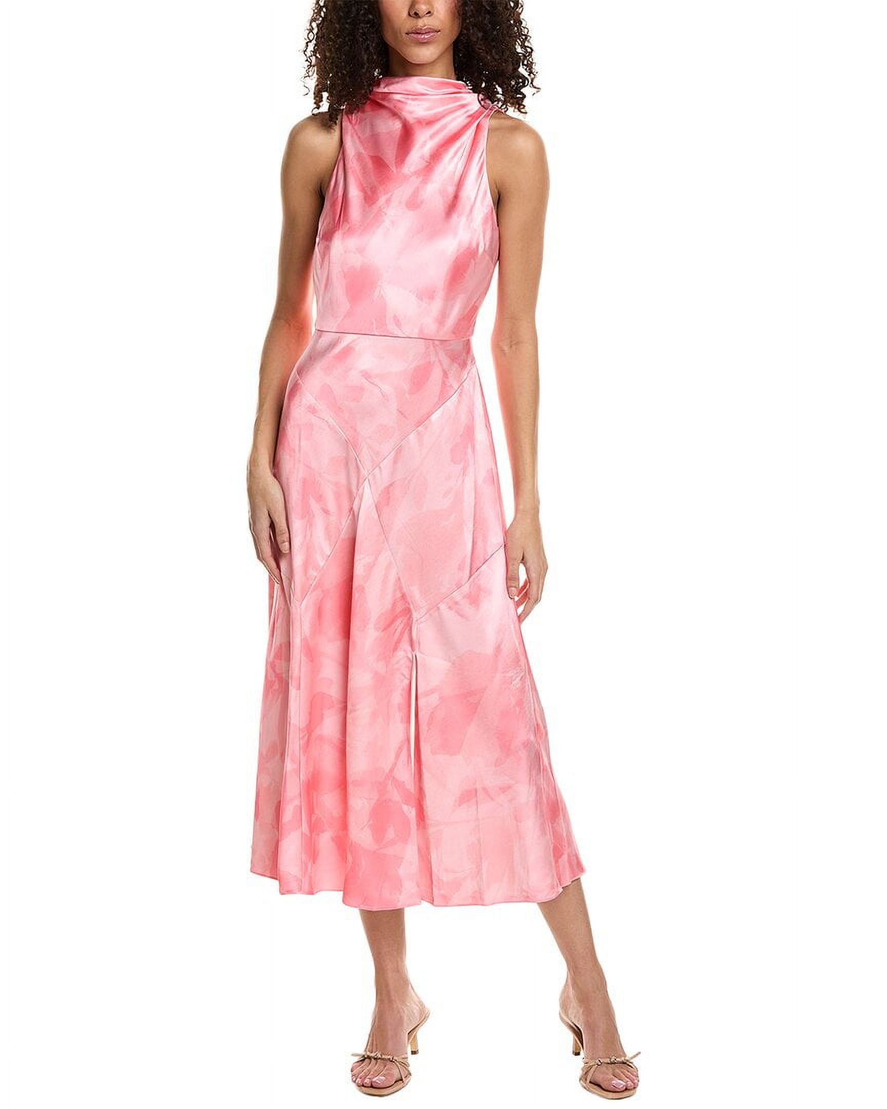 Ted Baker womens Satin Cowl Neck Midi Dress, 2, Pink - Walmart.com