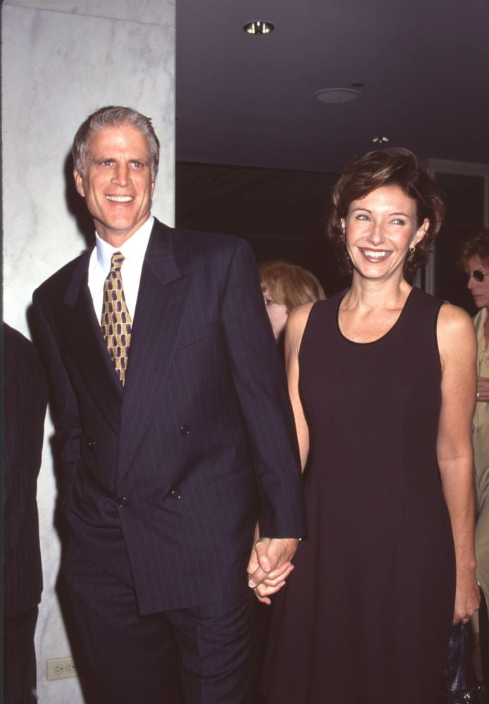 Ted Danson In Navy Double Breasted Suit With Mary Steenburgen In Black ...