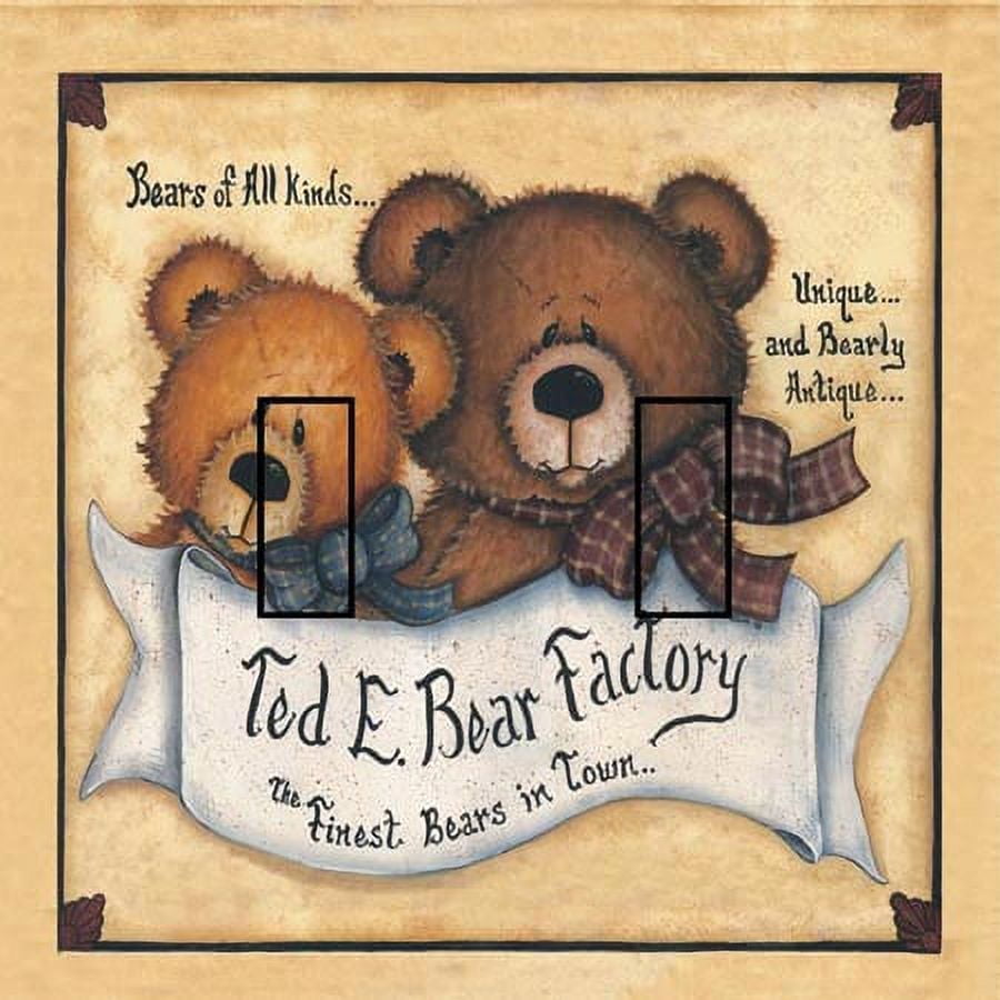 Ted E Bear 1C Double Toggle SwitchStix Peel and Stick Art Deco Switch ...