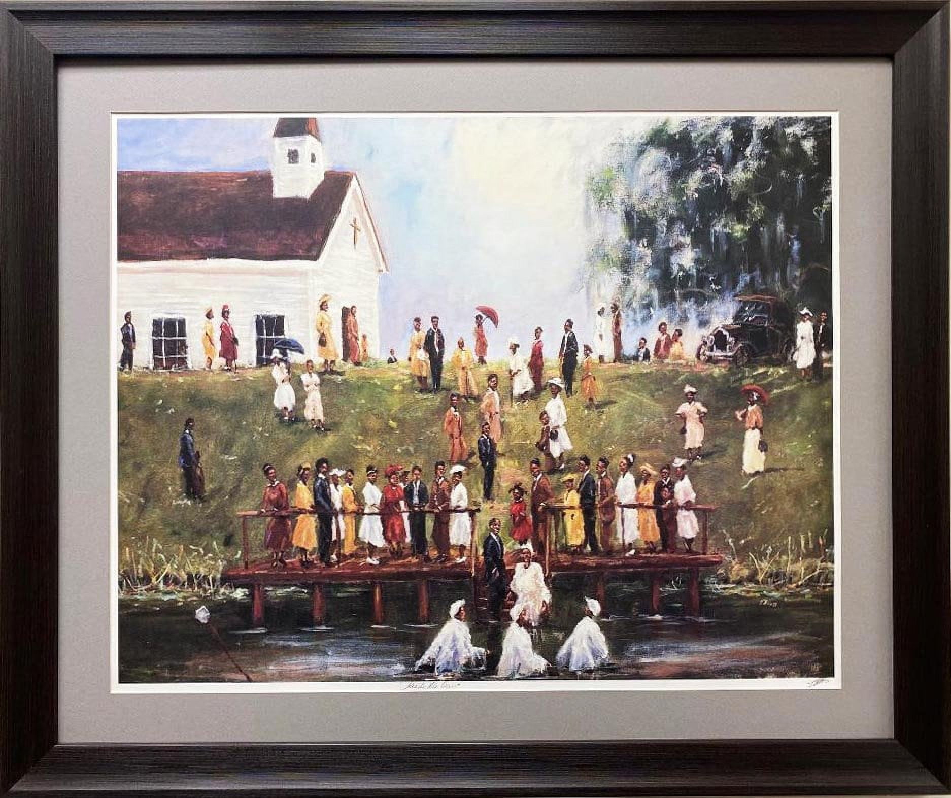 Ted Ellis "Guide Me Over" Hand Signed FRAMED African American Art ...