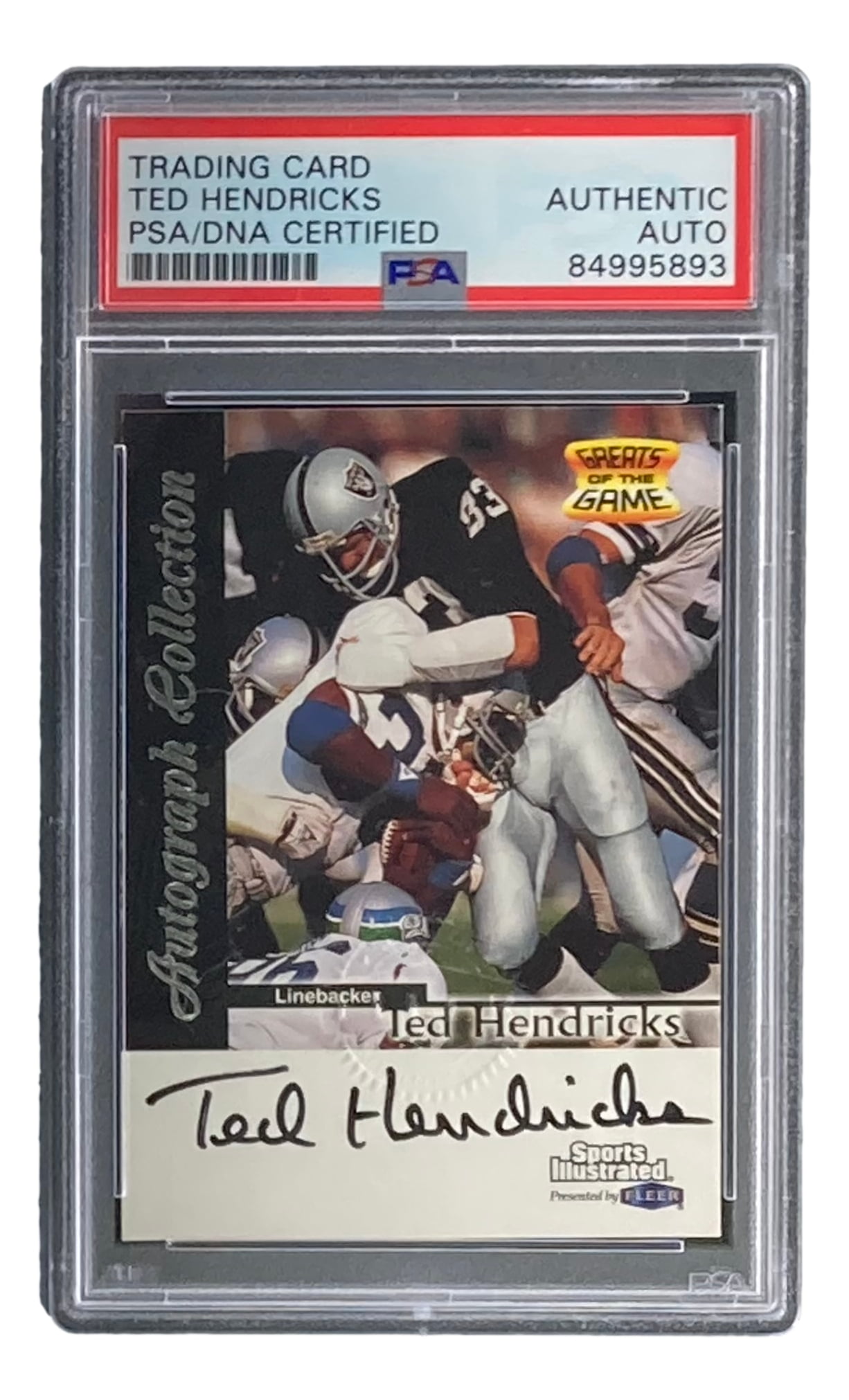 Ted Hendricks Signed 1999 Fleer Sports Illustrated Trading Card PSA/DNA ...
