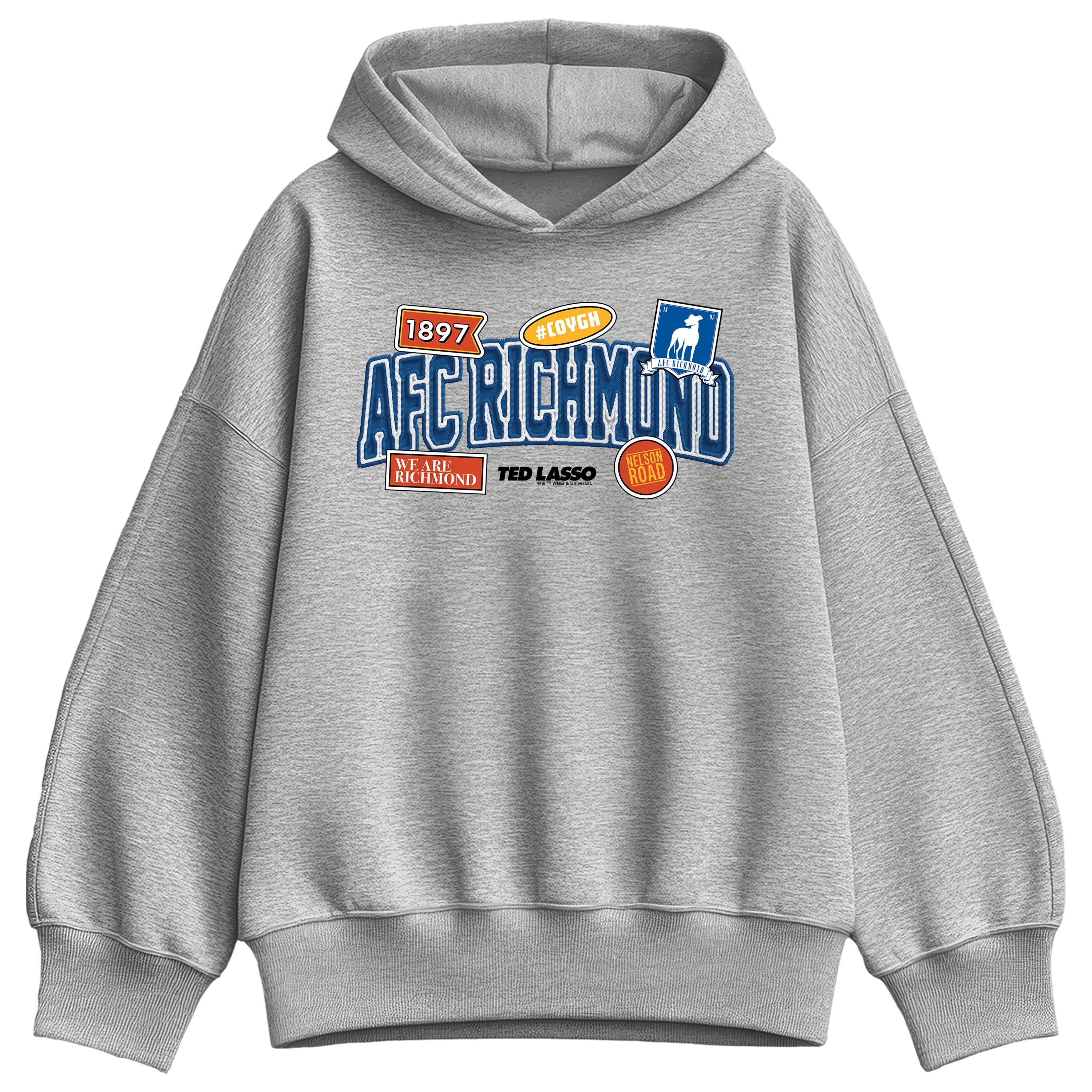 Ted Lasso - AFC Richmond Patch - Women's Oversized Fleece Hoodie ...