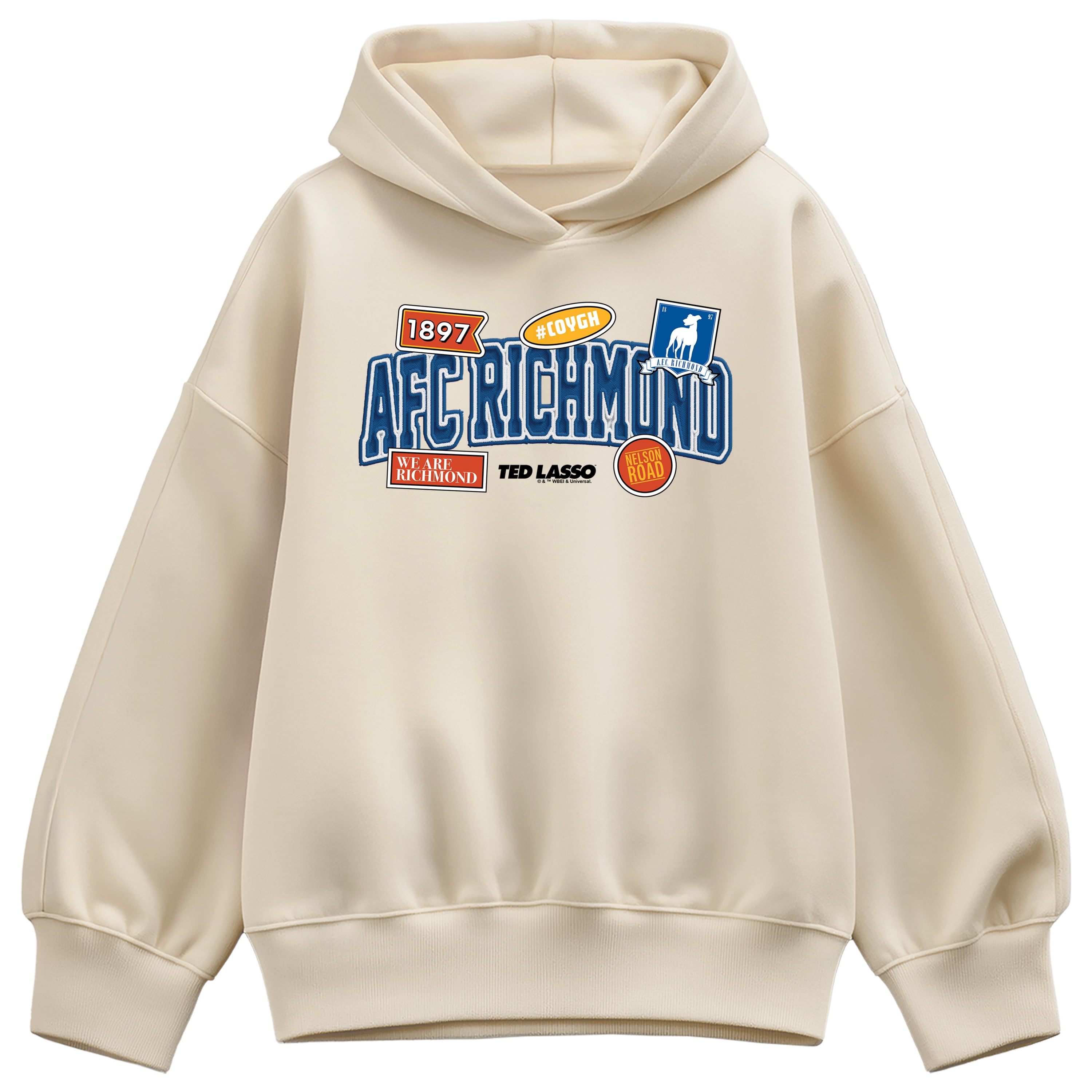 Ted Lasso - AFC Richmond Patch - Women's Oversized Fleece Hoodie ...