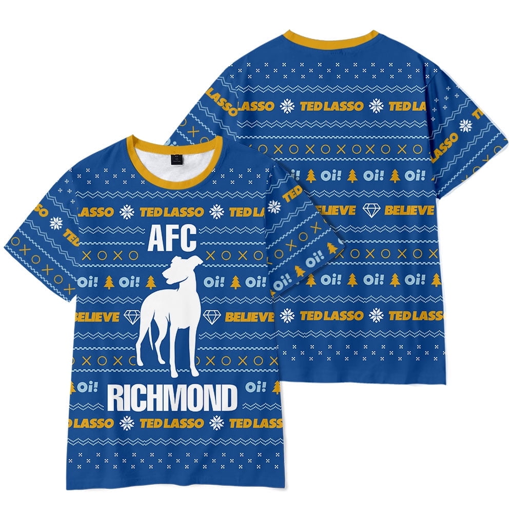 Ted Lasso AFC Richmond Season 3 Roy Kent Holiday T-shirt Merch Cosplay ...