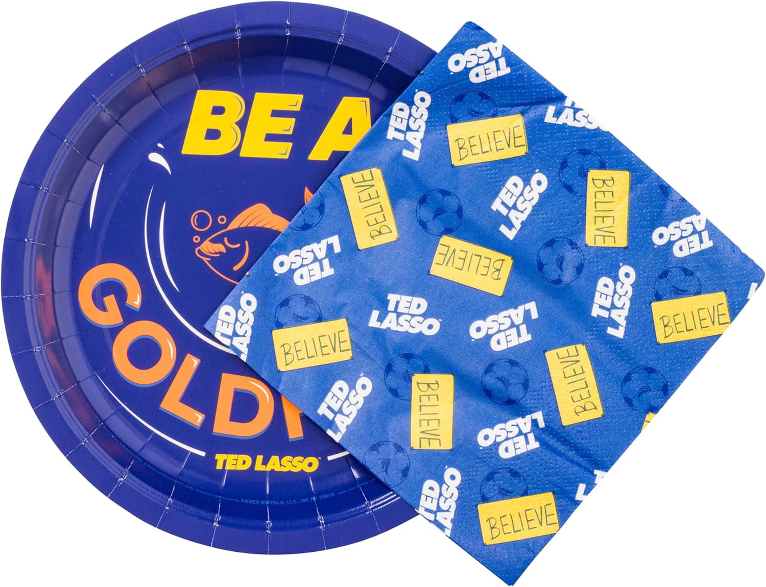 Ted Lasso Be A Goldfish 32ct Paper Napkin and Plate Party Pack ...