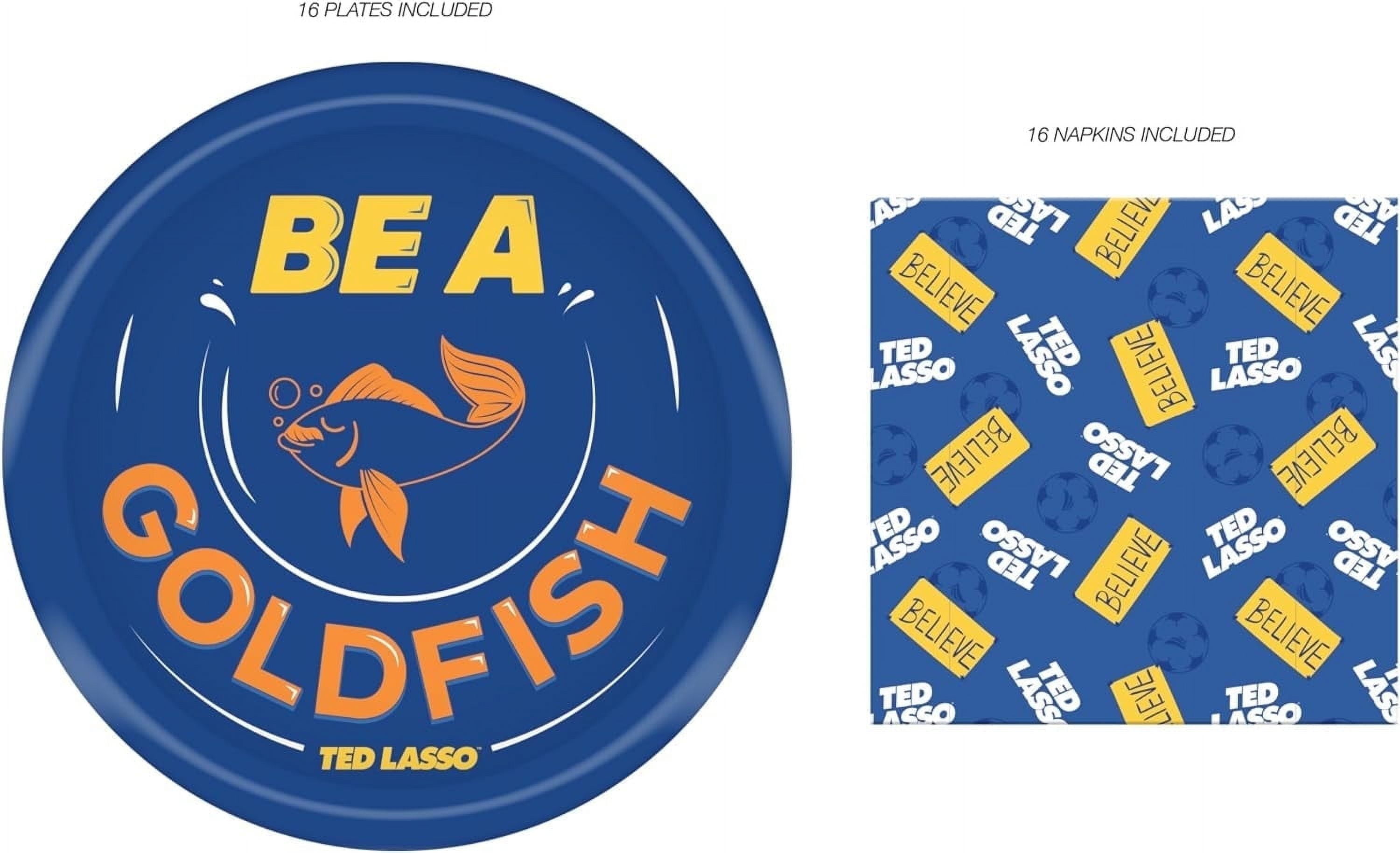 Ted Lasso Be A Goldfish 32ct Paper Napkin and Plate Party Pack ...