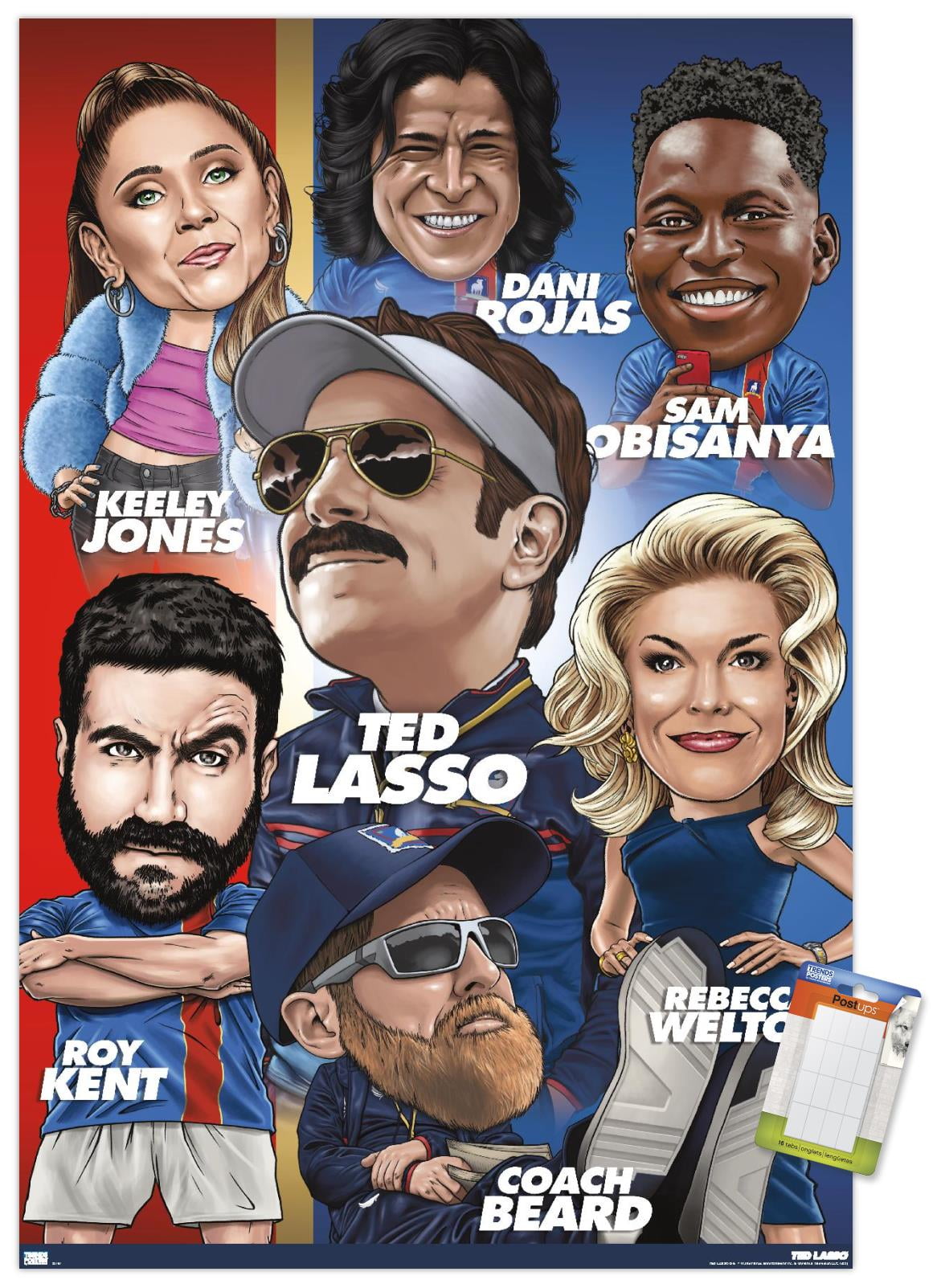 Ted Lasso - Character Grid Wall Poster, 14.725" x 22.375" - Walmart.com